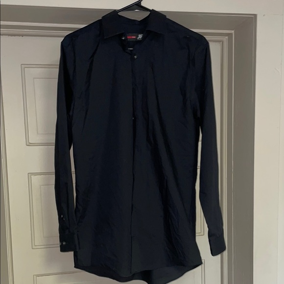 jf j.ferrar | Shirts | Jf Jferrar Slim Black Dress Shirt Classic Formal ...